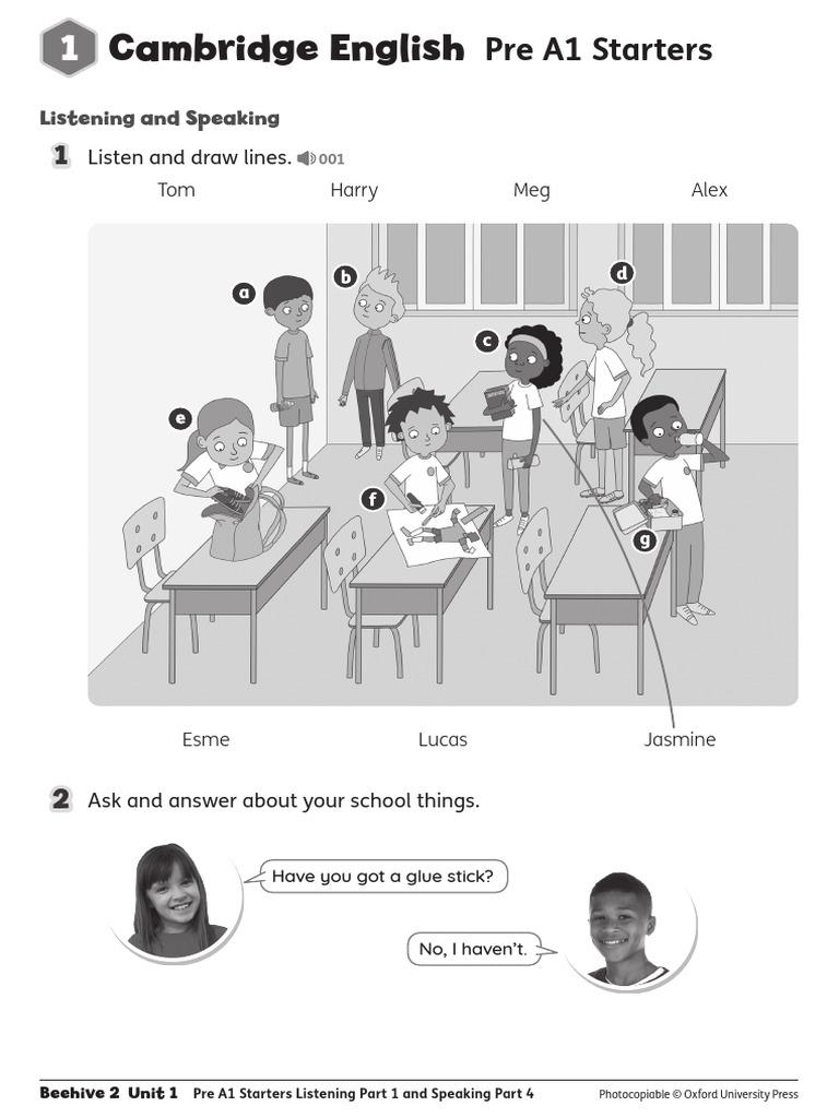 Beehive2 Cambridge Young Learners Worksheets | PDF