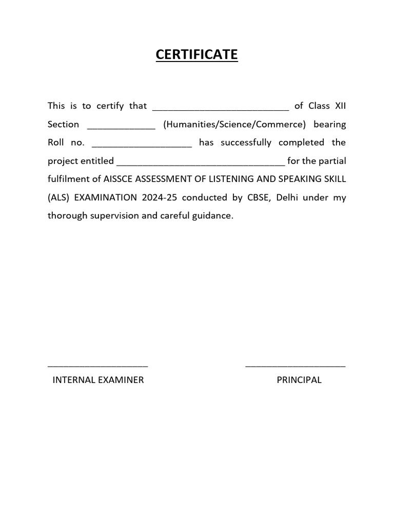 ALS Certificate Sheet | PDF