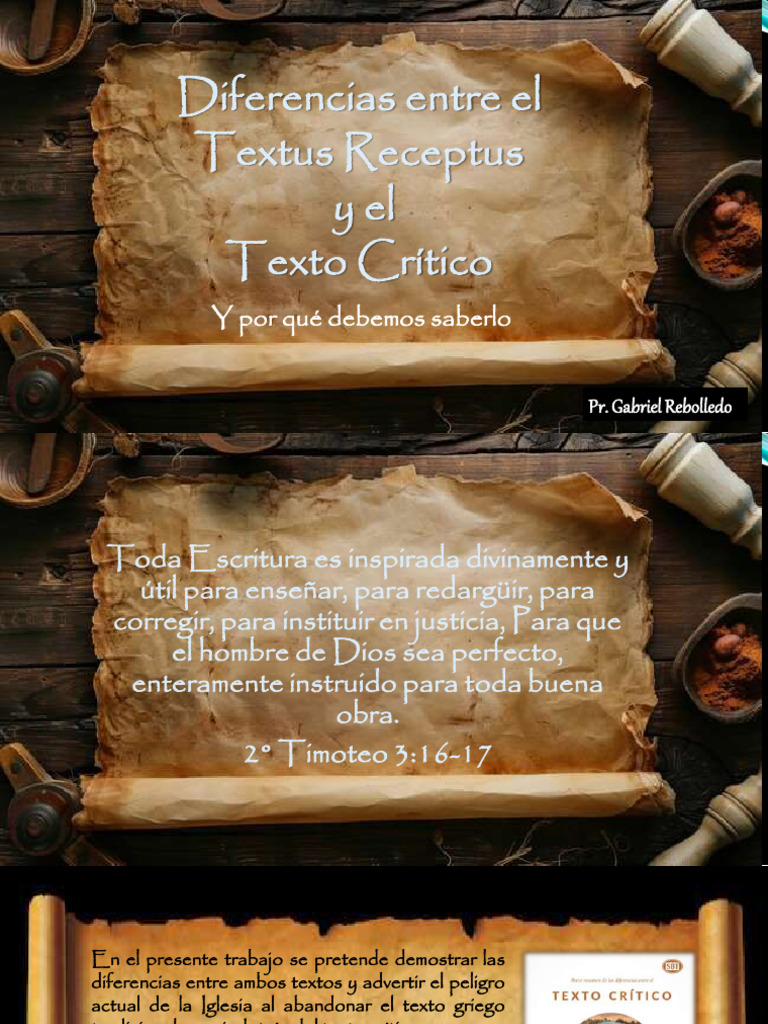 Textus Receptus y Texto Crítico | PDF