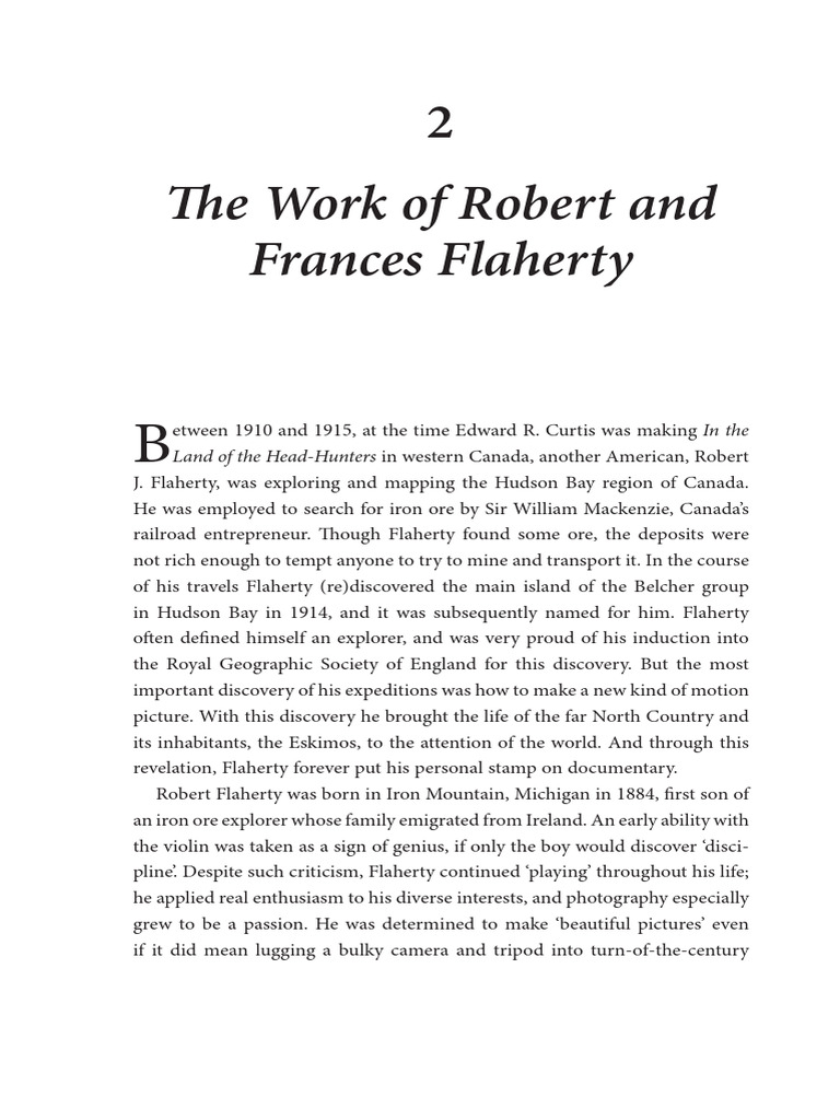 Betsy McLane_A New History of Documentary Film_Chapter 2_The Work of Robert and Frances Flaherty ...
