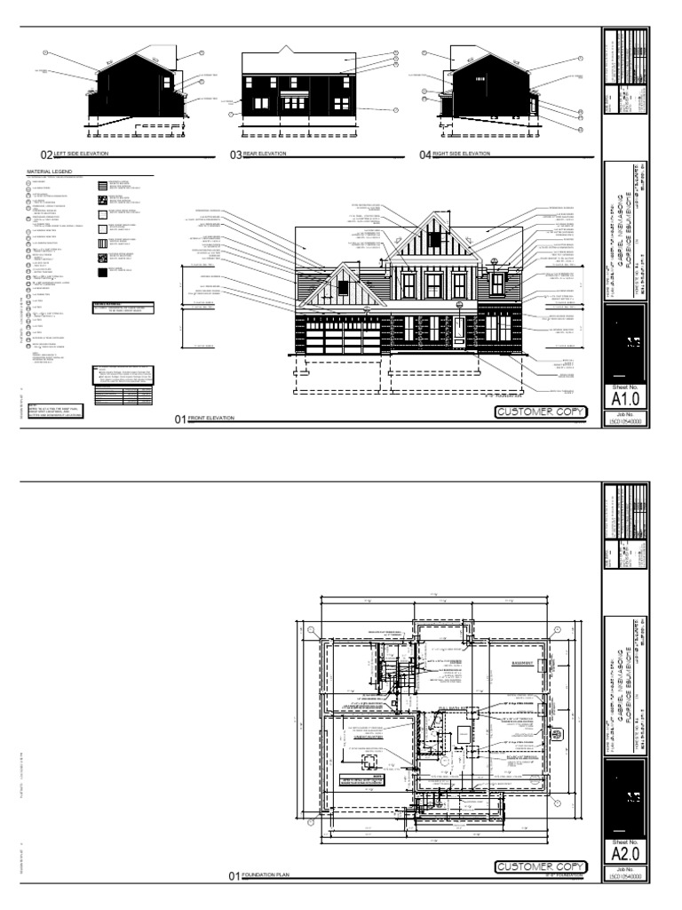 Customer Copy: Left Side Elevation Rear Elevation Right Side Elevation | PDF