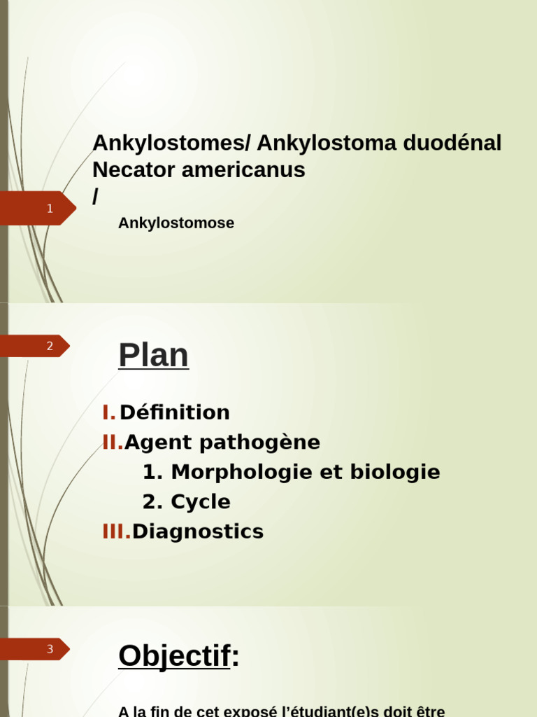 Ankylostome (Enregistrement Automatique) - 1 | PDF