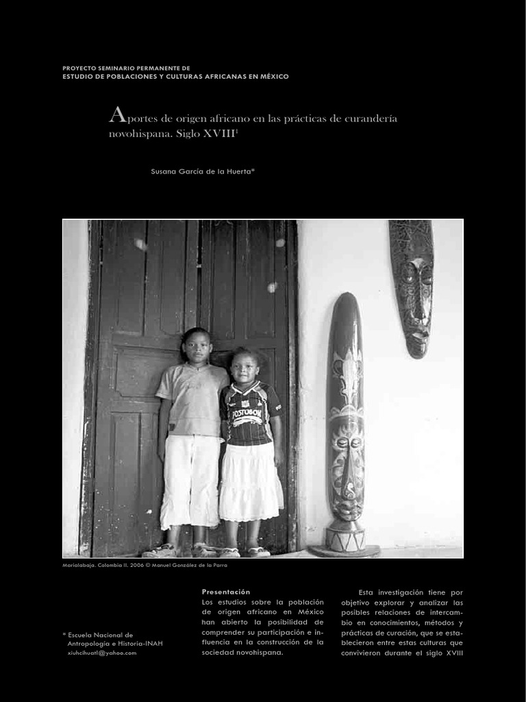 Portes de Origen Africano en Las Prácticas de Curandería Novohispana ...