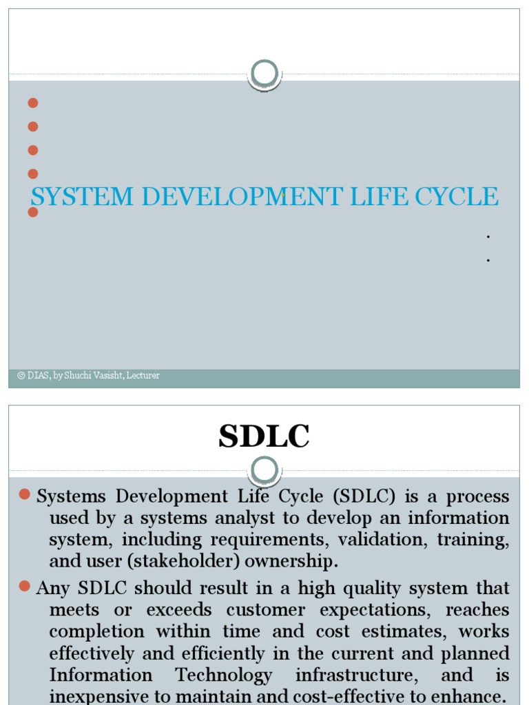 Sdlc | Feasibility Study | Software Testing