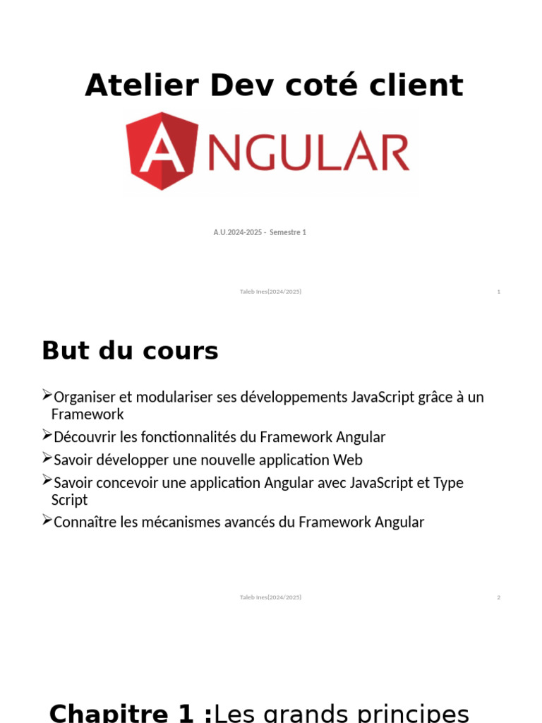 Cours Dev Coté Client (Angular) | PDF | Angular Js | J Query