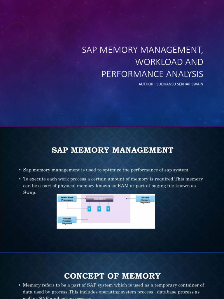 Sap Memory Management Workload Performance Analysis Pdf 6687