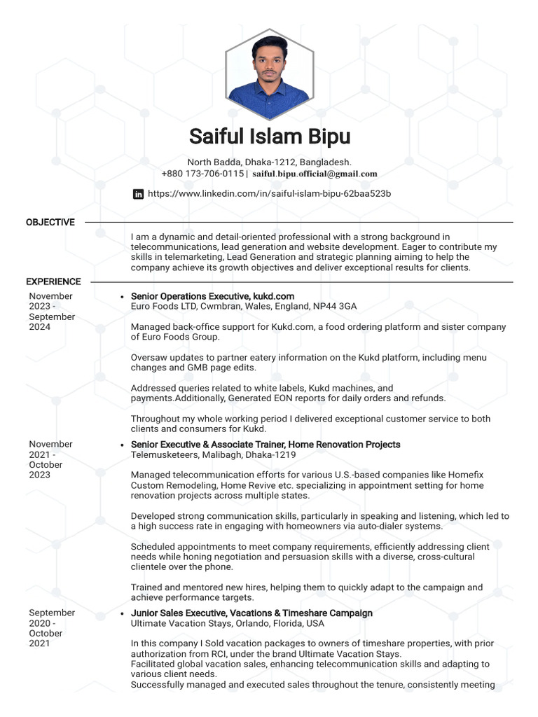 Saiful Islam Bipu - Resume | PDF | Computing