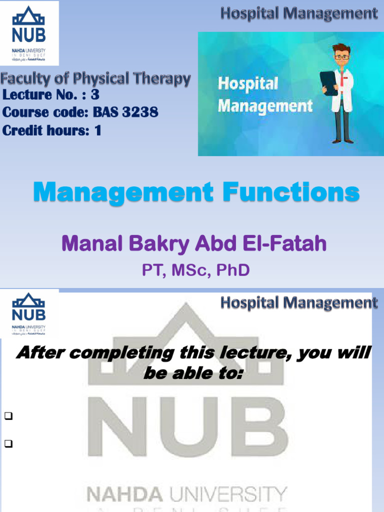 Lecture 3-management functions | PDF