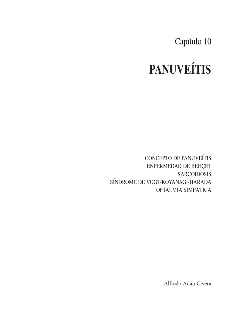 Cap - 10 - Panuveitis - Behcet - Vogt Koyanagi Harada - Oftalmia ...