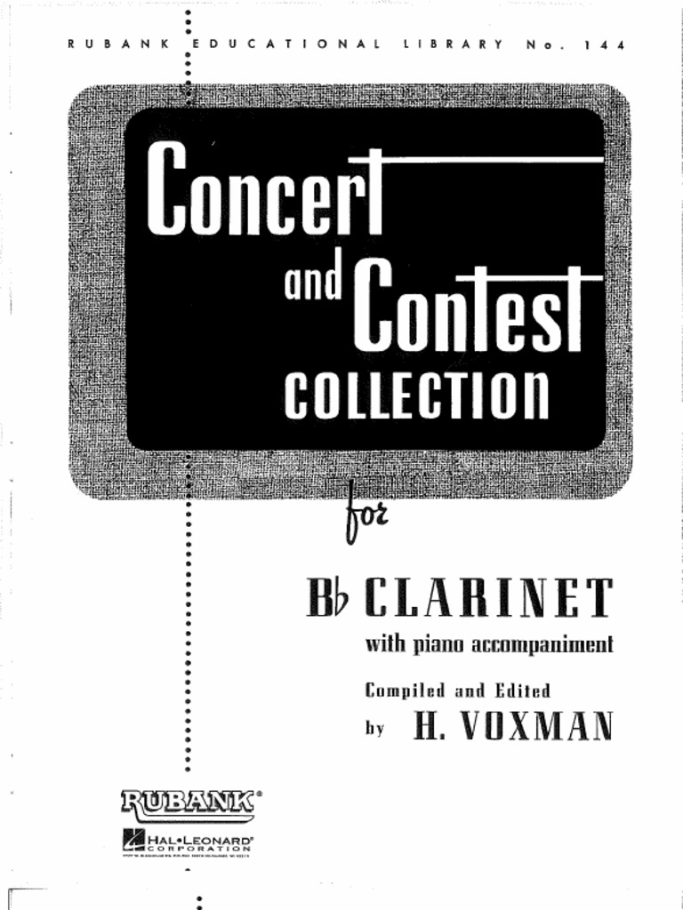 Concert and Contest - Clarinet | PDF
