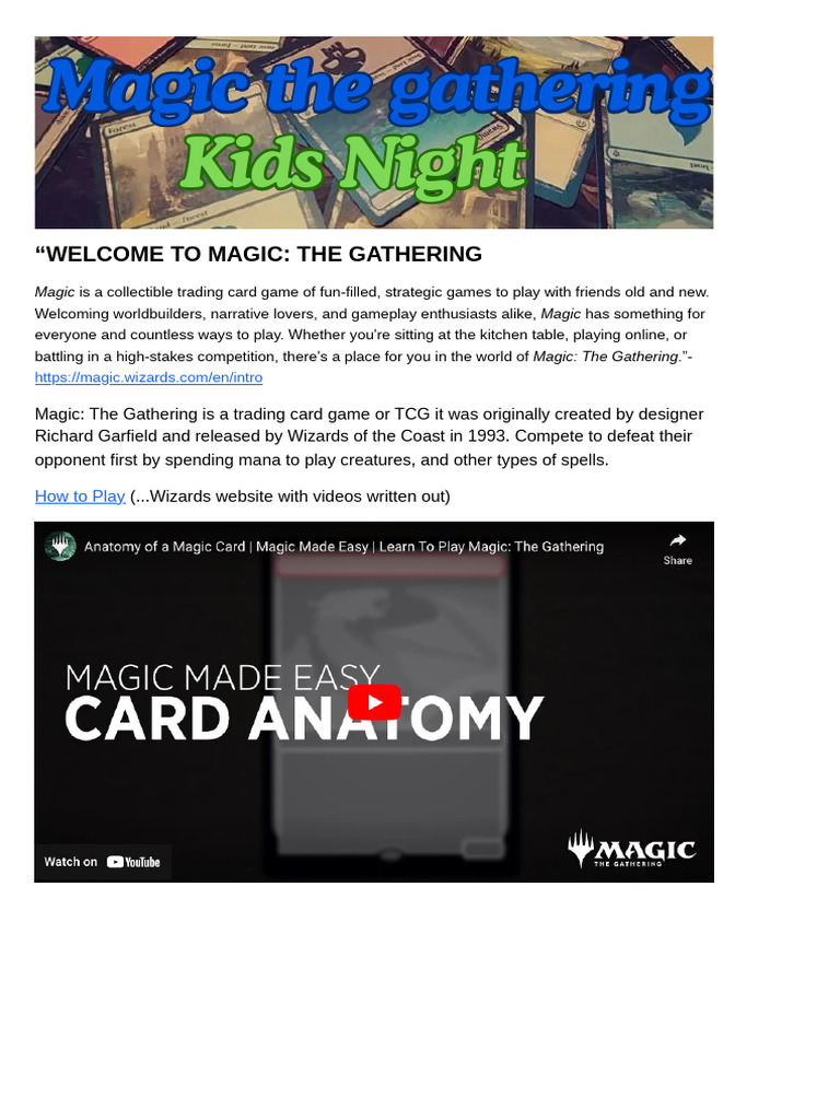 Welcome To Magic The Gathering | PDF