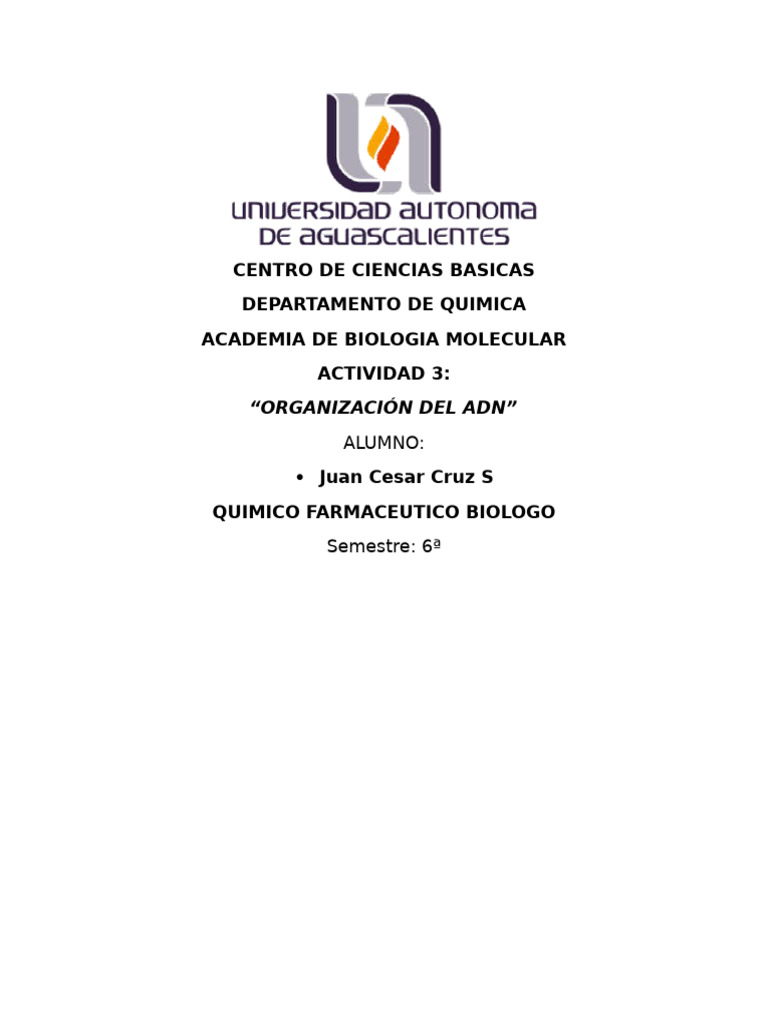 Organizacion Del ADN | PDF | Adn | Cromatina