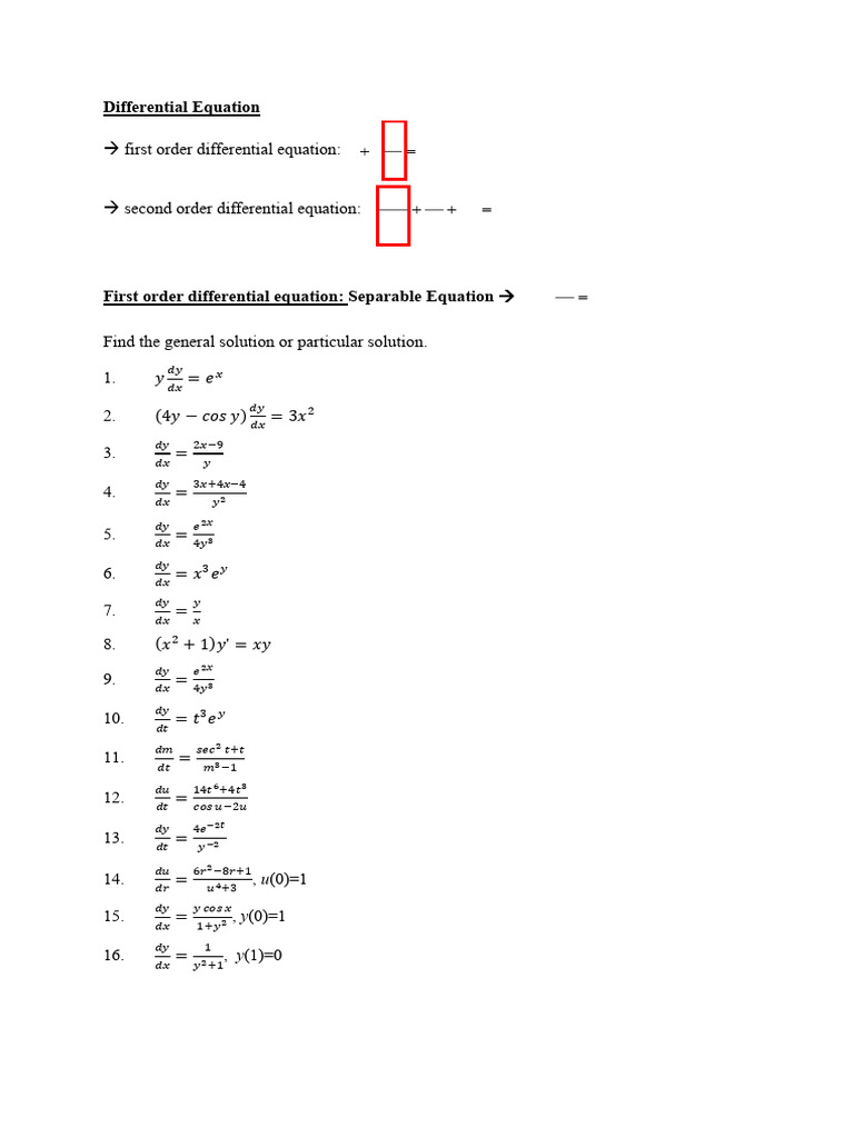 Differential Equation | PDF