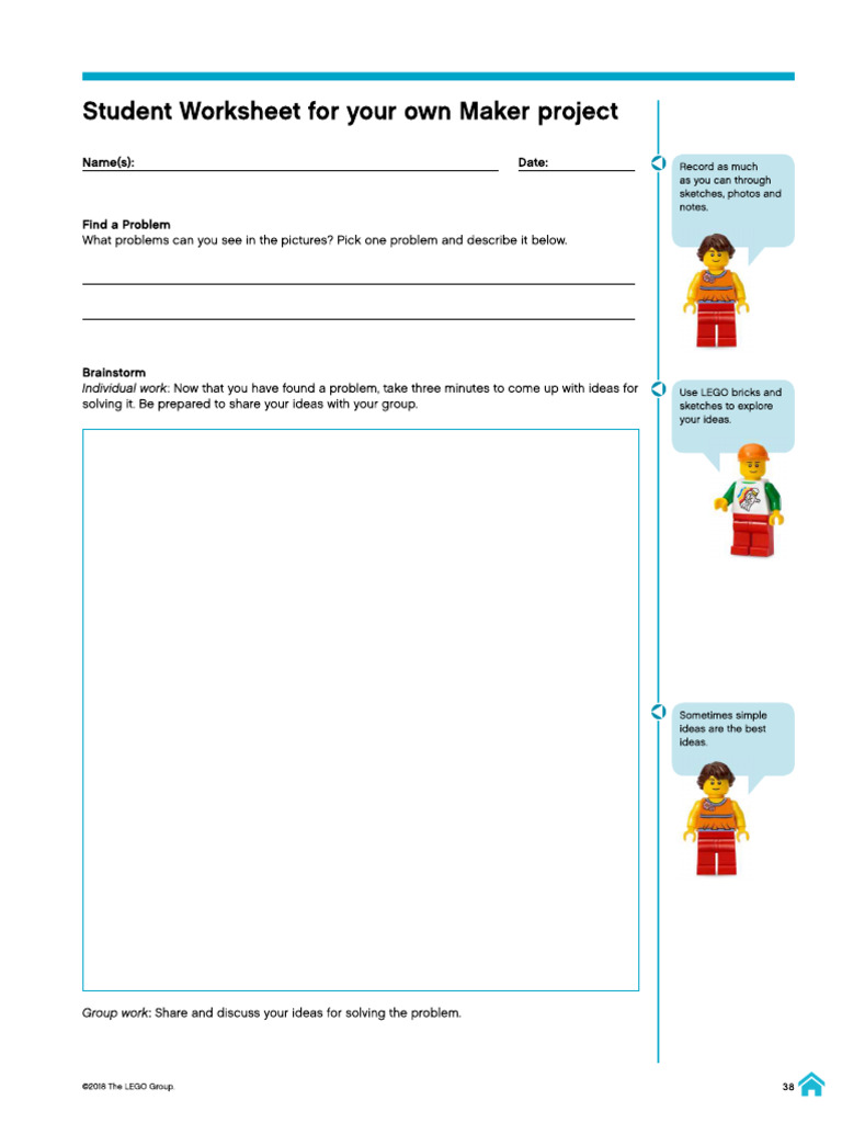 Lego Maker Sm Generic Student Worksheet Elementary | PDF