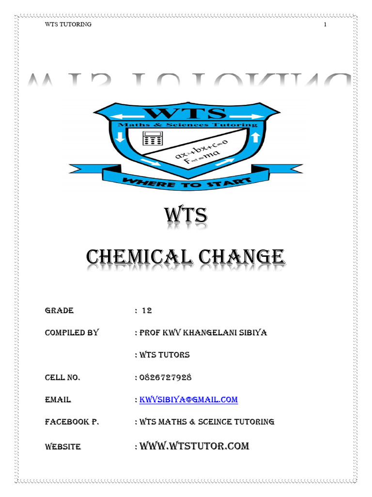 Wts Chemical Change | PDF