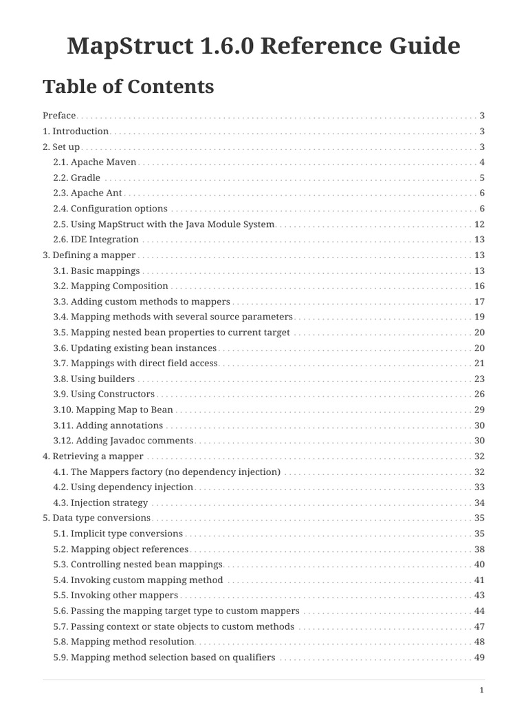 Mapstruct Reference Guide | PDF