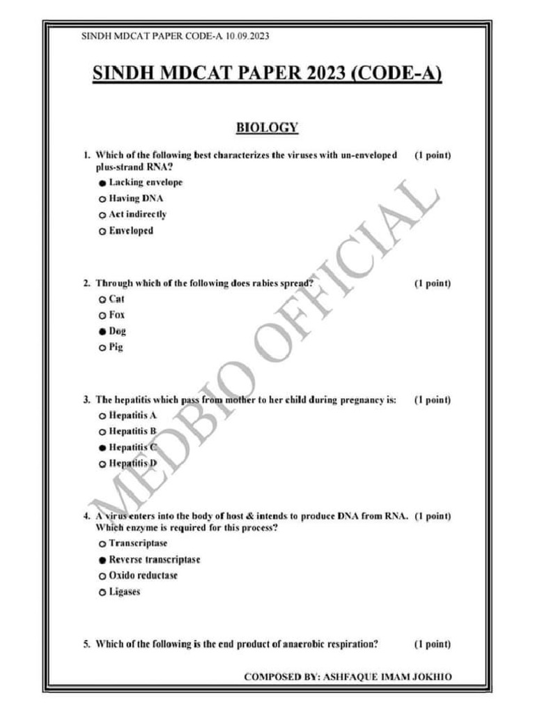 Key Mdcat | PDF