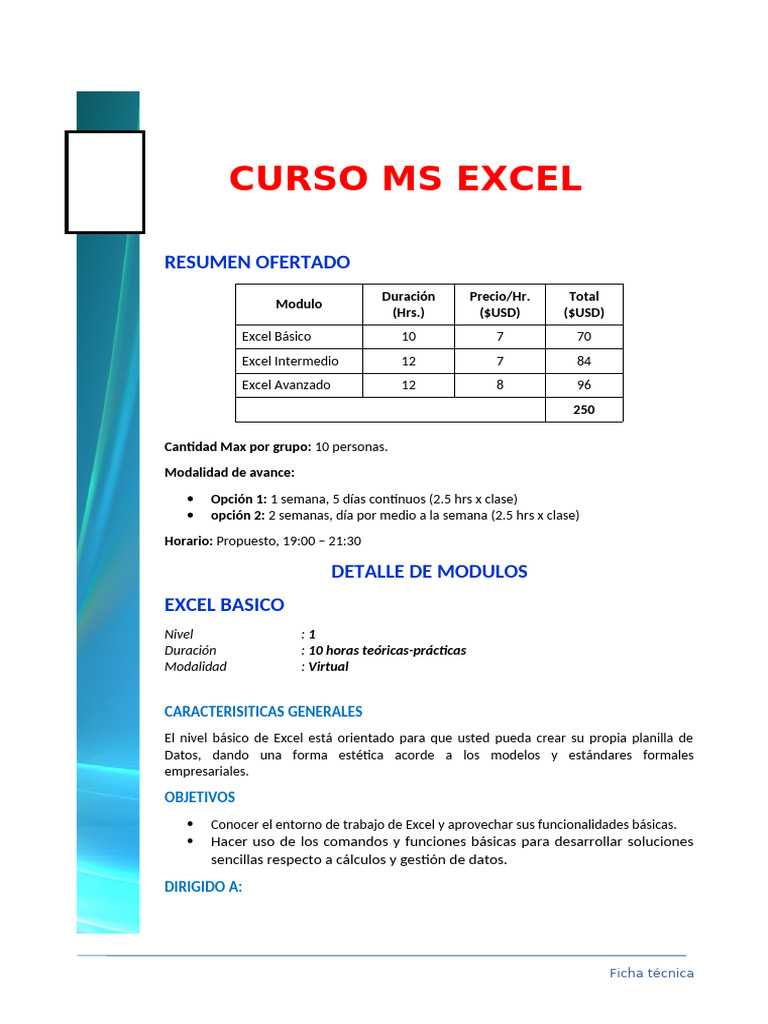 MS EXCEL COMPLETO | PDF MS EXCEL COMPLETO | PDF