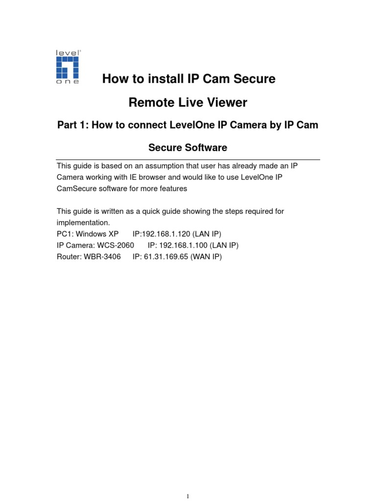 How To Install IP Cam Secure Remote Live Viewer | Download Free PDF ...