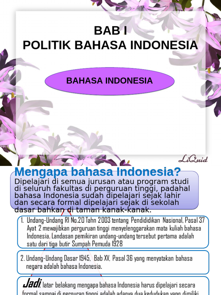Bab 1 Politik Bahasa Indo | PDF