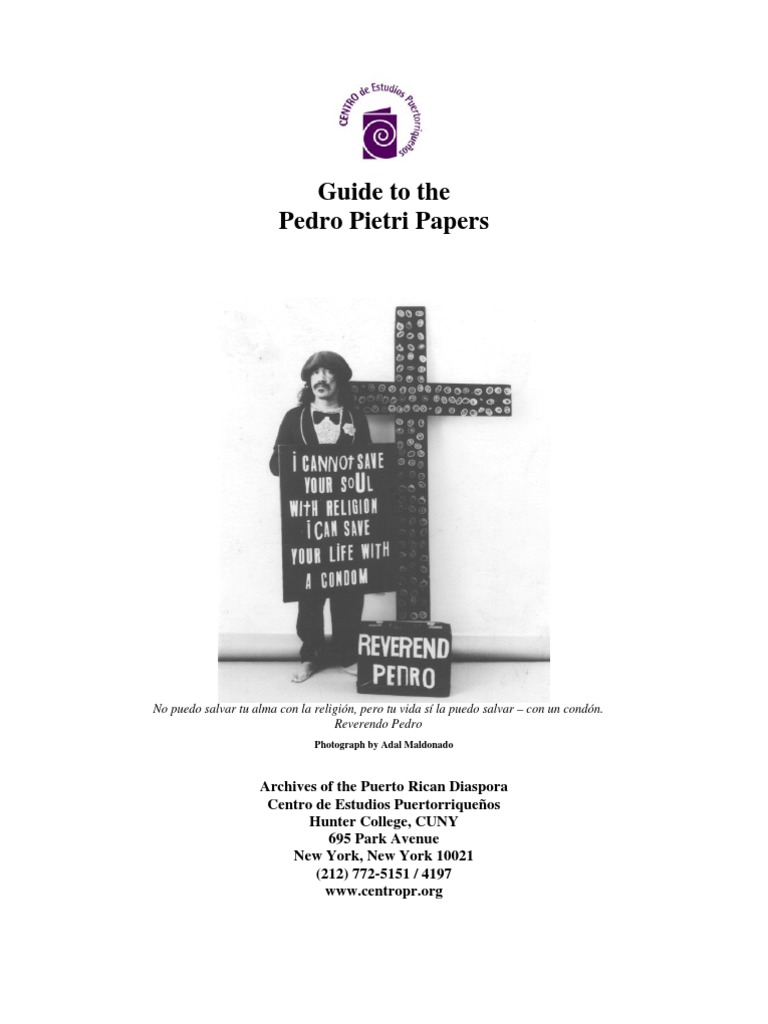 Guide To The Pedro Pietri Papers | PDF | Puerto Rico | Poesía