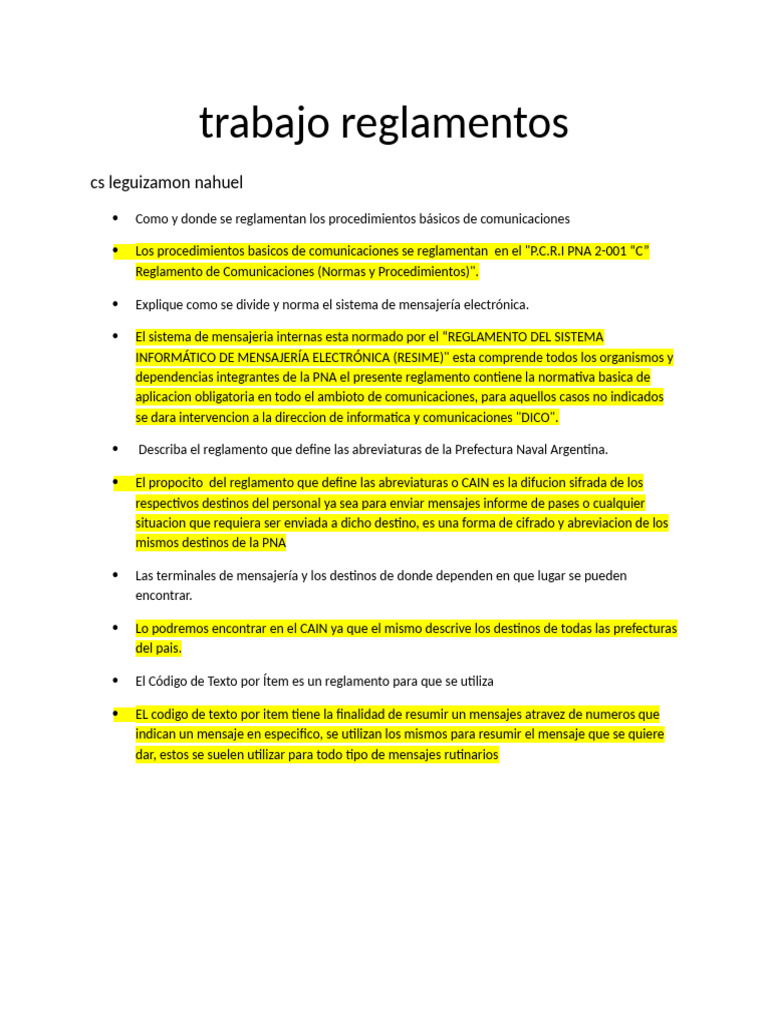 reglamentos | PDF
