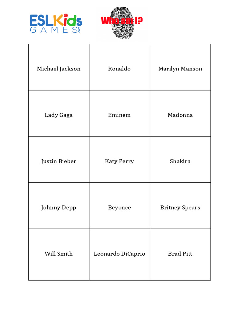 Celebrity Names List | PDF
