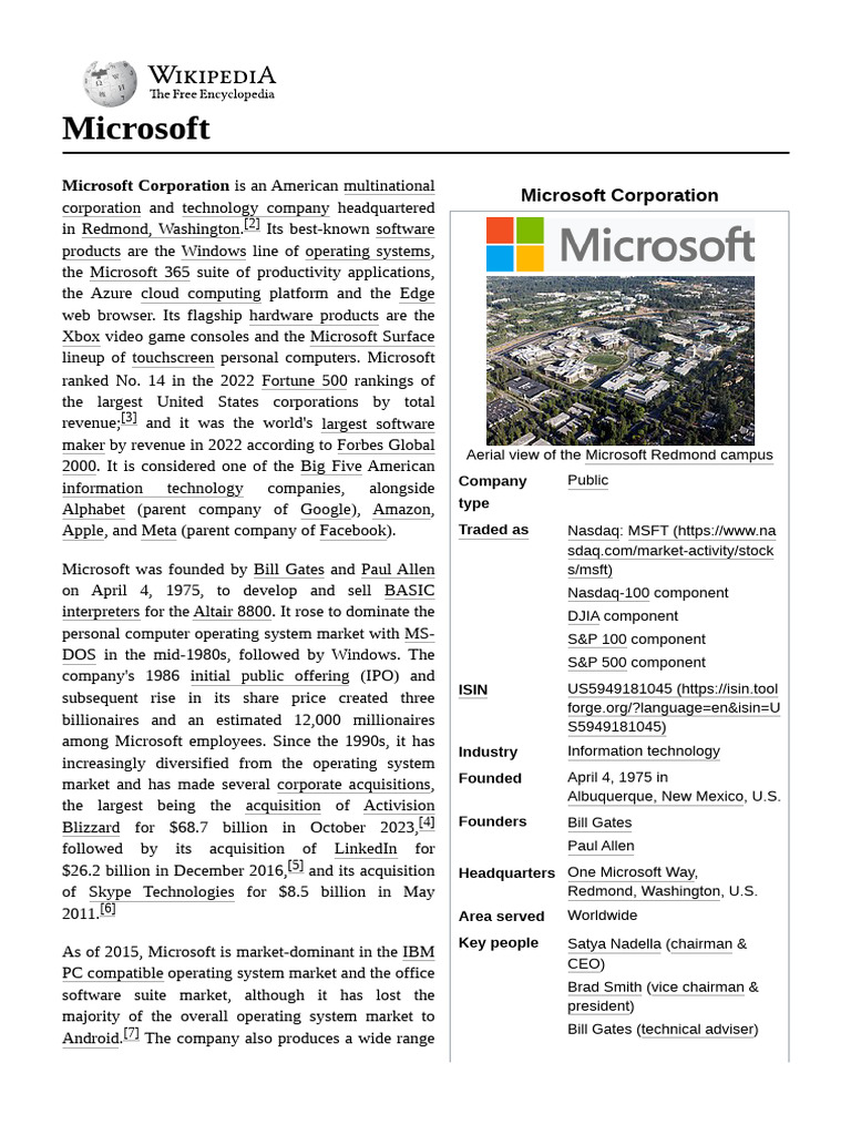 Microsoft | PDF