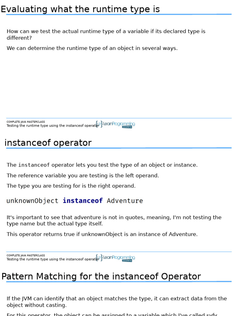 Slides OOP Part 2 Polymorphism Testing The Runtime Type Using The ...
