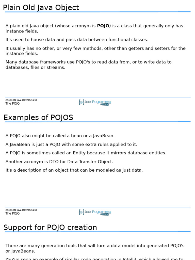 Slides OOP Part 1 Inheritance The POJO | PDF Slides OOP Part 1 Inheritance The POJO | PDF