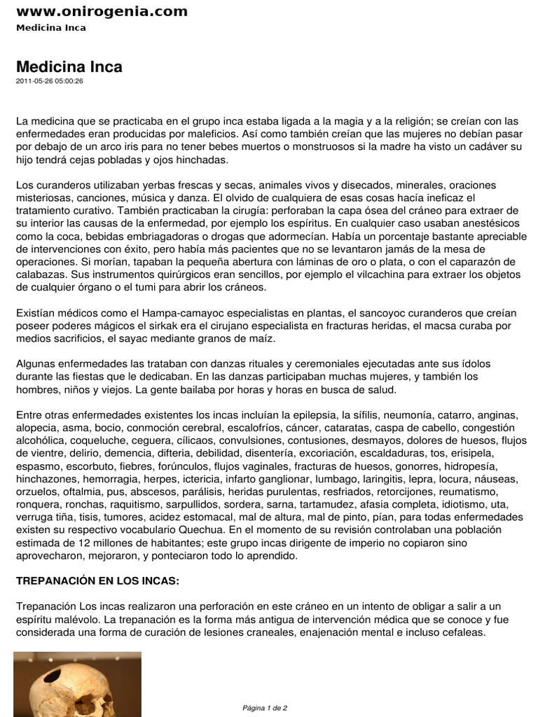 Medicina Inca | PDF