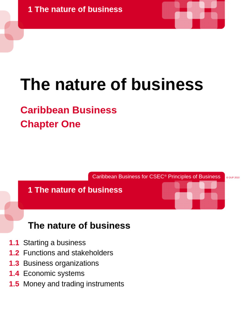 Chapter 1 of CXC Principles of Business | PDF | Cheque | Finance ...