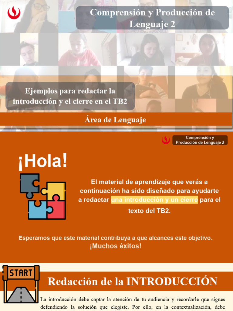 9ab Ejemplos para Redactar Introducción y Cierre TB2 2024 | PDF