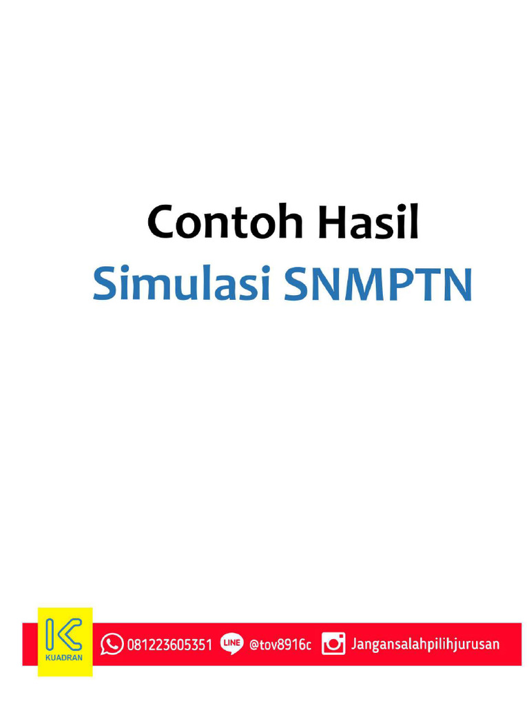 Contoh - Simulasi SNMPTN B | PDF