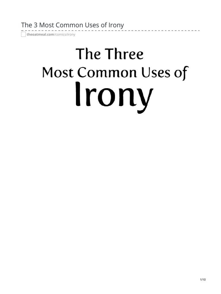The 3 Most Common Uses of Irony | PDF