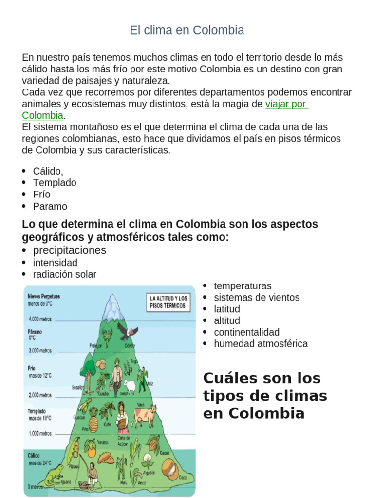 El clima en Colombia | PDF