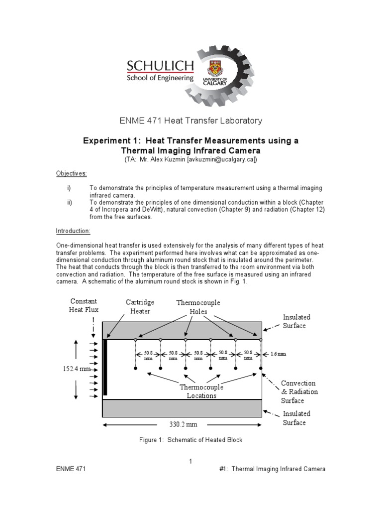 Experiment 1: Heat Transfer Measurements Using A Thermal Imaging ...