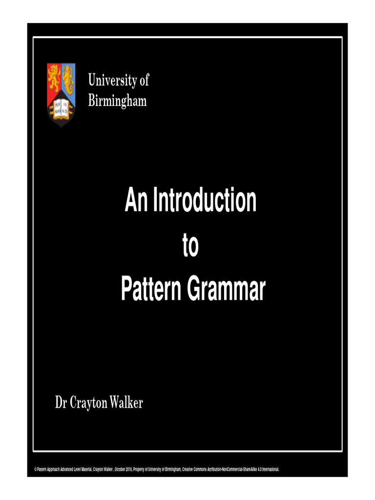 Pattern Grammar Discovery Lesson - PowerPoints | PDF | Adjective ...