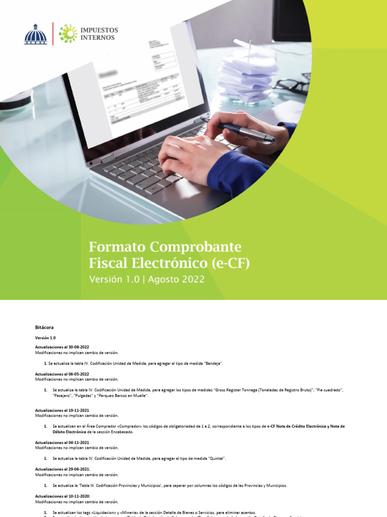 Formato Comprobante Fiscal Electrónico UF | PDF