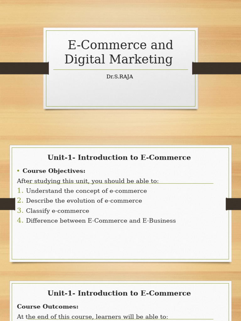 Introduction to E-Commerce Concepts | PDF | E Commerce | Service Industries
