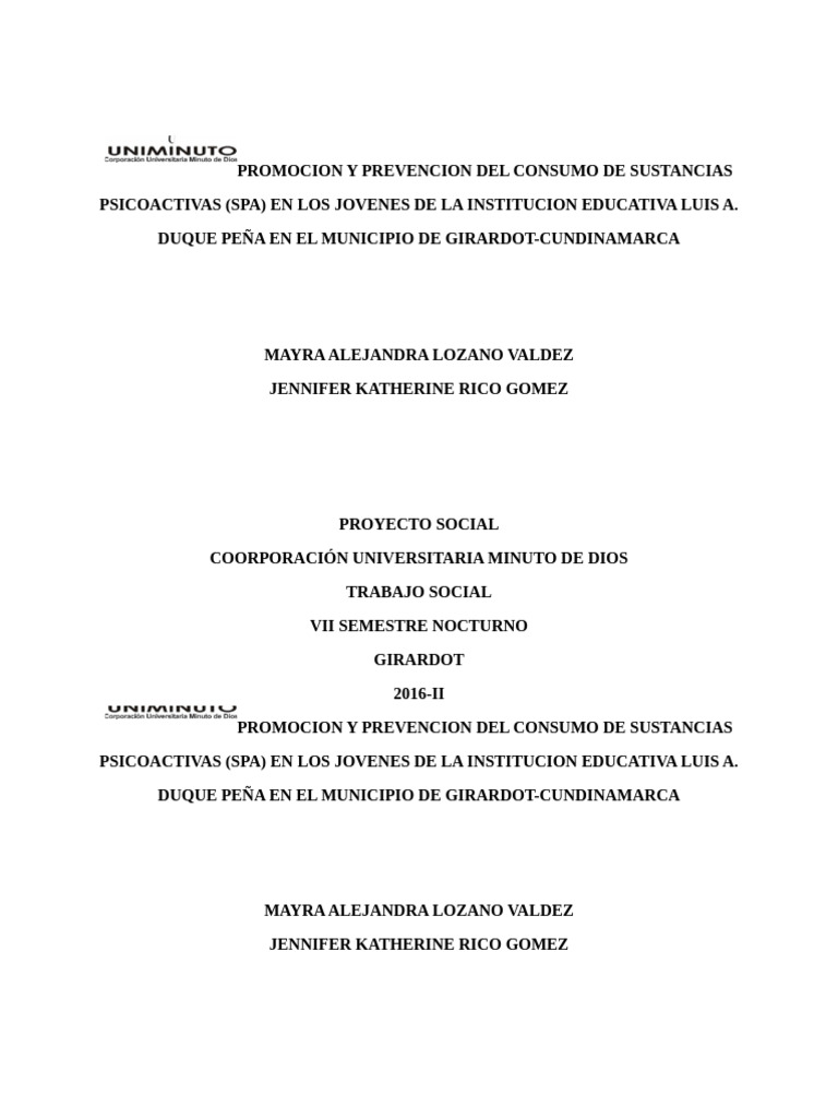 Trabajo Proyecto Social-Final | PDF