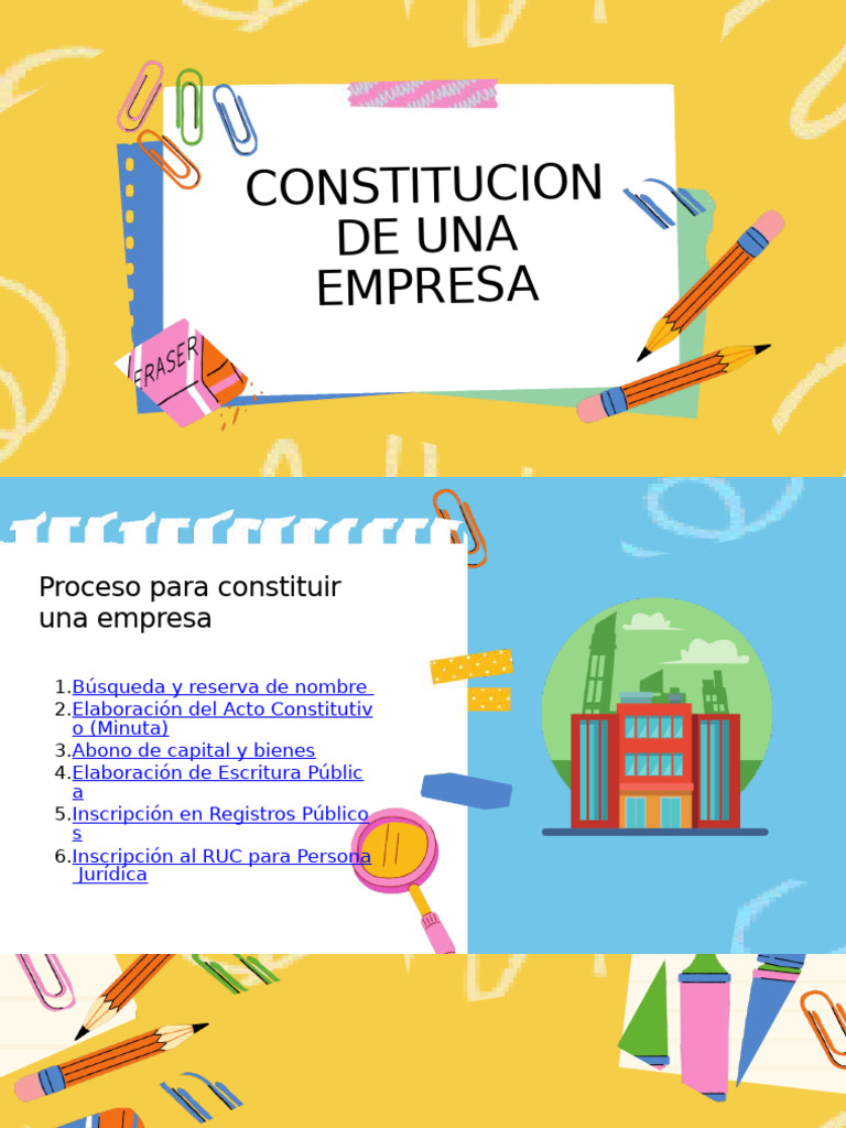 Constitucion de Una Empresa | PDF