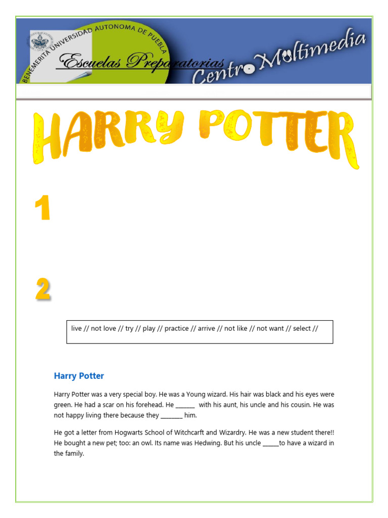 03 Regular Verbs Harry Potter | PDF