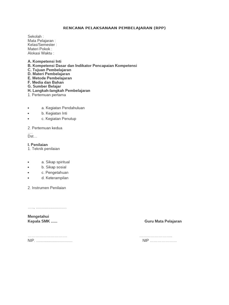 Struktur RPP K13 | PDF