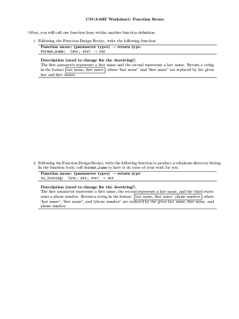 4 Fn Reuse Worksheet Pdf