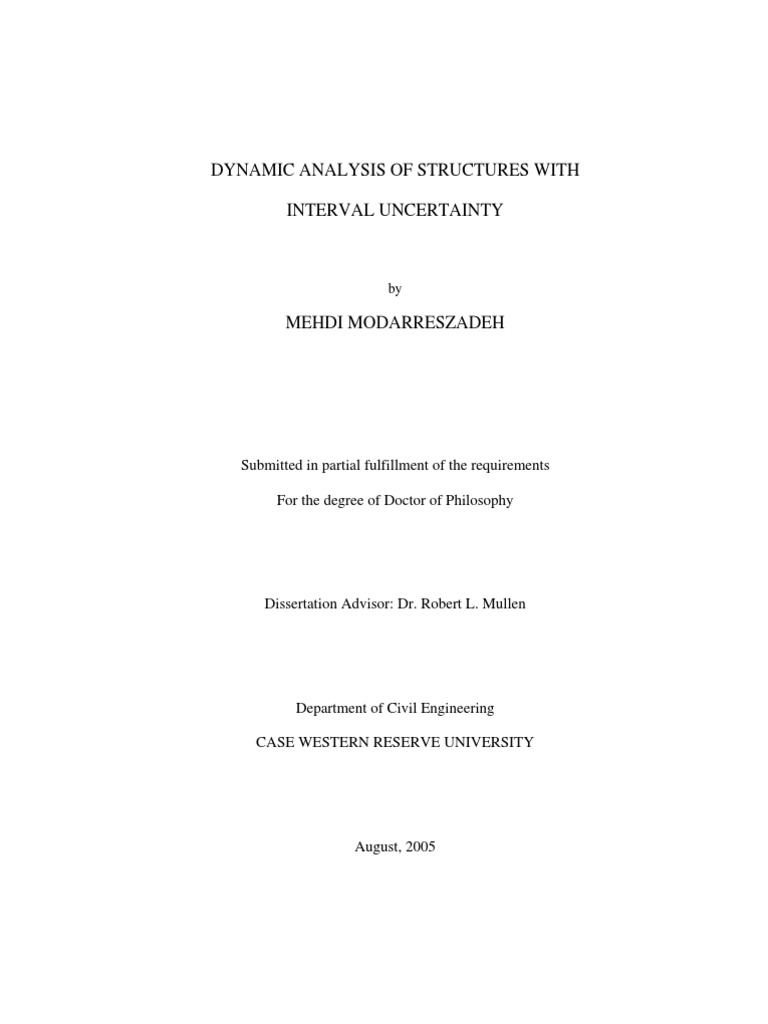 Dynamic Analysis of Structures With Interval Uncertainty | PDF | Eigenvalues And Eigenvectors ...