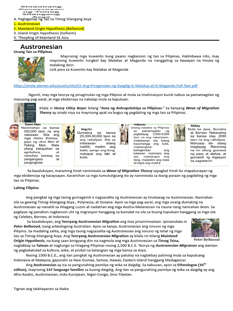 Austronesian - Reading Materials - Docx 1 | PDF | Southeast Asia ...