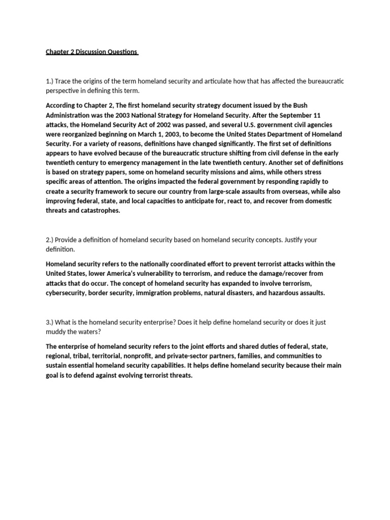 Chapter 2 Discussion Questions | PDF