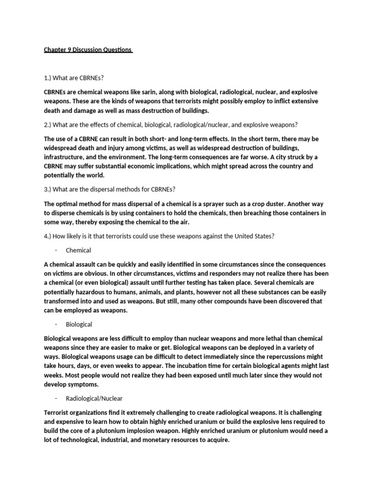 Chapter 9 Discussion Questions | PDF