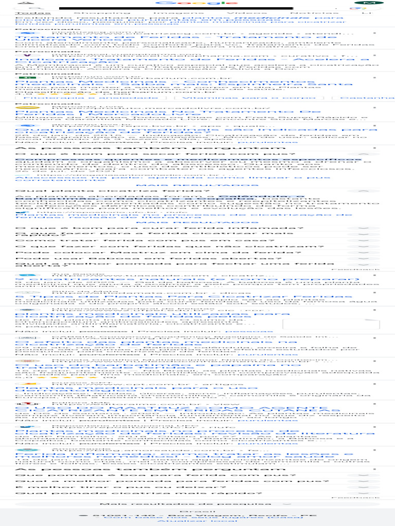 Plantas Medicinas para Cicatrizar Feridas Purulen | PDF